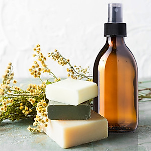 AMD Envases 4oz Amber Glass Spray Bottles - Glass Spray Bottles for Essential Oils - 4 oz Glass Spray Bottle - Glass Spray Bottles 4 oz - Dark Glass Spray Bottle - Amber Spray Bottle - 4 ounce