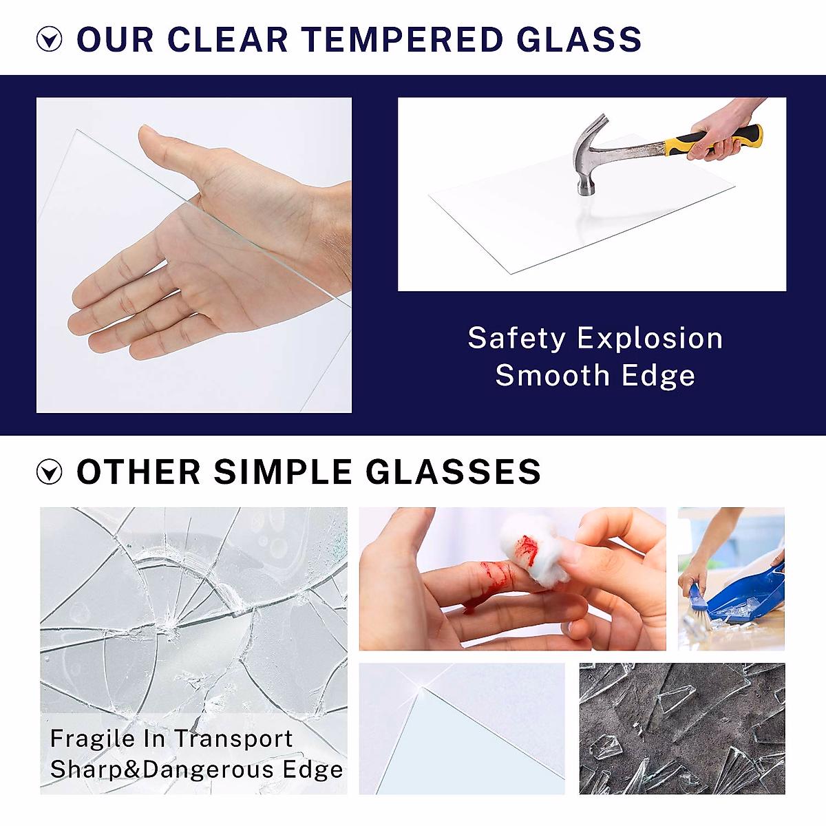 ONE WALL Tempered Glass 16x20 Signature Picture Frame with White Mat Display 8x10 Photo for Wedding, Celebrations and Graduation, Black Wood Frame for Wall Hanging - Mounting Hardware Included