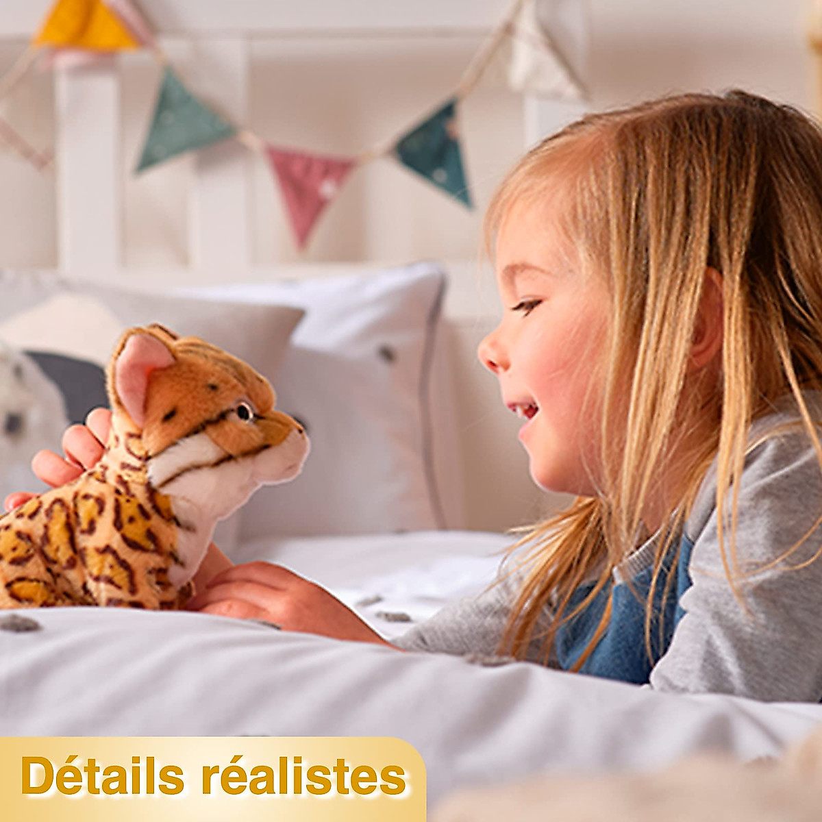 Living Nature German Sheperd Puppy Stuffed Animal | Fluffy Dog Animal | Soft Toy Gift for Kids | 6 inches