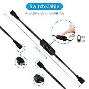 GeeekPi Pi Zero 2 W Case Kit with Pi Zero 2 W Case, Power Supply, Heatsink, 20Pin GPIO Header, 4 Port USB Hub, ON/OFF Switch Cable for Pi Zero 2 W/Pi Zero W/Pi Zero