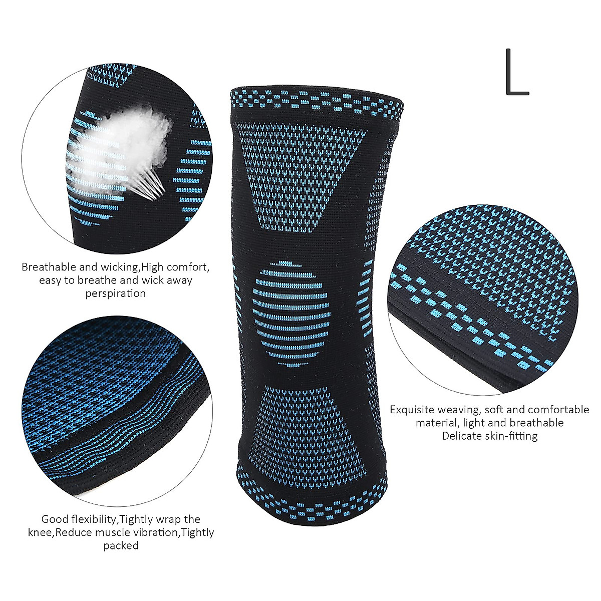 Life Neoprene Cycling Knee, Flexible Compression Leg Brace Pad Prevent Injury Fit for Basketball Volleyball Team Sports(M)