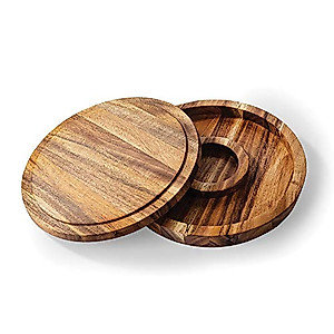 Outset Acacia Wood Cocktail Rimmer, 6.25" Diameter