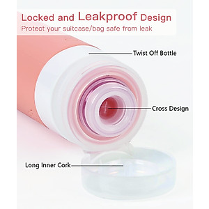 Quatish Travel Bottles for Toiletries【Original Patented】, 3 oz Tsa Approved Leak Proof Travel Size Containers, Silicone Shampoo and Conditioner Bottles, 4 Pack Travel Size Bottles, Multi-Color