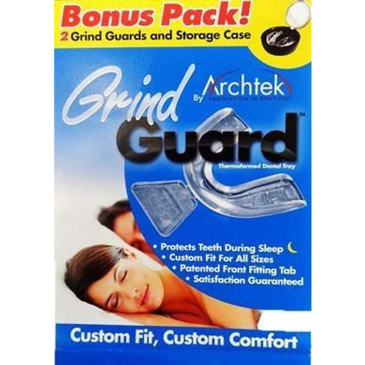 2 for 1 Bonus Pack! Grind Guard - Relieves Symptoms Associated with Teeth Grinding, Colors may Vary