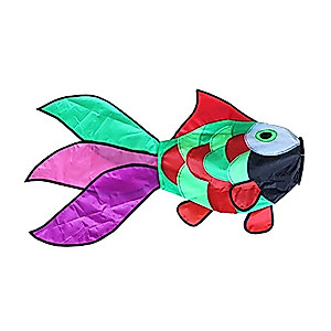 C COMCROSFLY Rainbow Fish Windsock, Wind Socks Outdoor Hanging for Outdoor Patio Garden Decorative Wind Spinners 31 in Hanging Fish