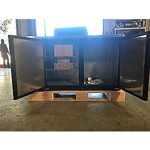 Beer Keg Dispenser Kegerator Commercial Refrigerator Beer double Taps 60" - Black, Half-KegX2, TowerX2,2 Taps