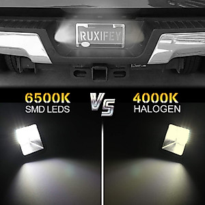 RUXIFEY LED License Plate Lights Lamp Replacement Compatible with 2017 to 2019 Ford F250 F350 Super Duty, 6500K White