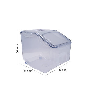 LOCK & LOCK Easy Essentials Food Lids (Flip-Top) / Pantry Storage, BPA Free, Top-50.7 Cup-for Rice, Clear
