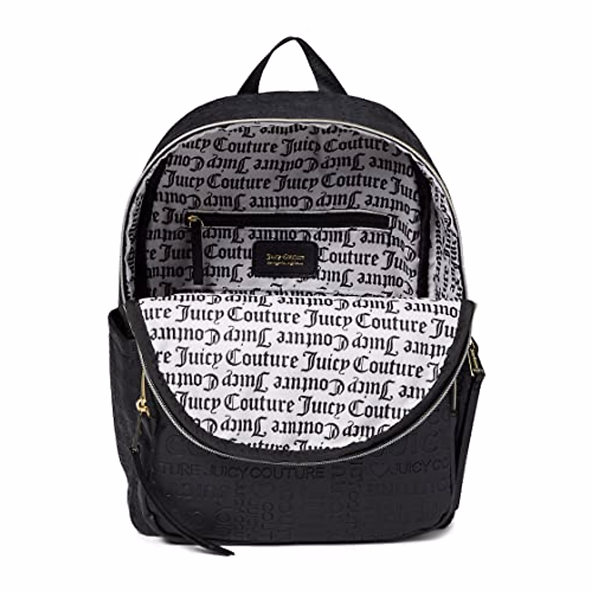 Juicy Couture Word Play Backpack Debossed Black Logo One Size