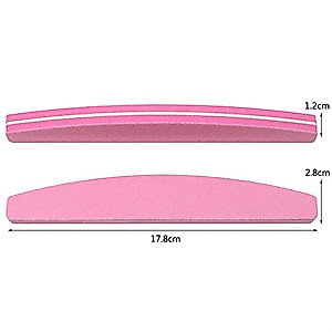 zenglingliang Nail Buffer Sanding Block 50pcs Sponge Sandpaper Nail Files for Manicure Nail Buffer Block 100/180 Colorful Boat Sanding Foam Emery Board Nail File (Color : Purple)