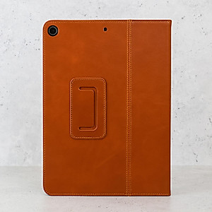 Casemade Real Leather Case Compatible with iPad Pro 10.5” / Air 3rd Gen (2019) - Full-Grain Leather Cover, Auto Sleep/Wake, Dual Stand Position (Tan)