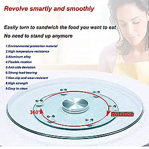 Heavy Duty Turntable Kitchen Lazy Susan, 24 in 28 in 36 in Round Rotating Turntable for Kitchen, Countertop, Office, Dining Table Serving Tray - Clear Spinning Smooth (Size : 100cm/39.4in)