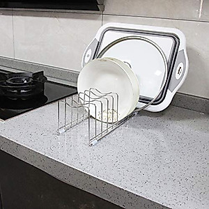 FLSEPAMB Lid Organizer Pot Lid Organizer Pot Lid Rack Holder Suitable for Bakeware Dish Plate, Cutting Boards, Pots & Pans, Serving Trays, Reusable Containers in Cabinet Pantry (1 Pack)