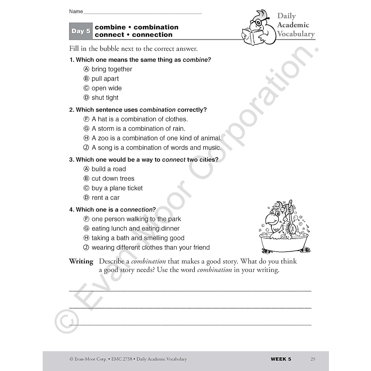 Evan-Moor Daily Academic Vocabulary, Grade 2