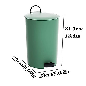 CANMNT Trash Can Trash Can with Lid Pedal Mute Slow Down Household Living Room Bathroom Simple Creative Trash Can Trash Can Wastebasket