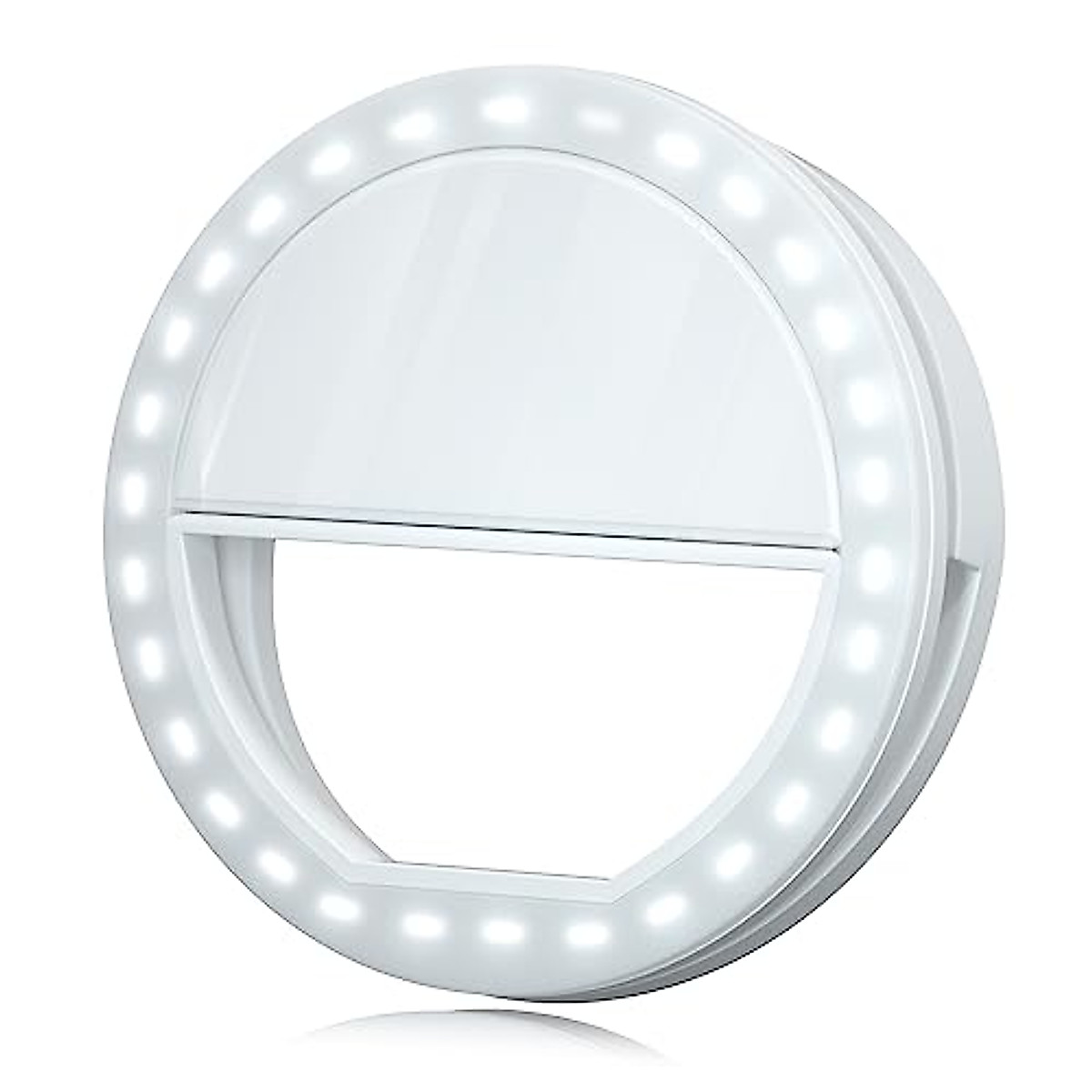 Whellen Selfie Ring Light with 36 LED for Phone/Tablet/iPad Camera [UL Certified] Portable Clip-on Fill Round Shape Light-White