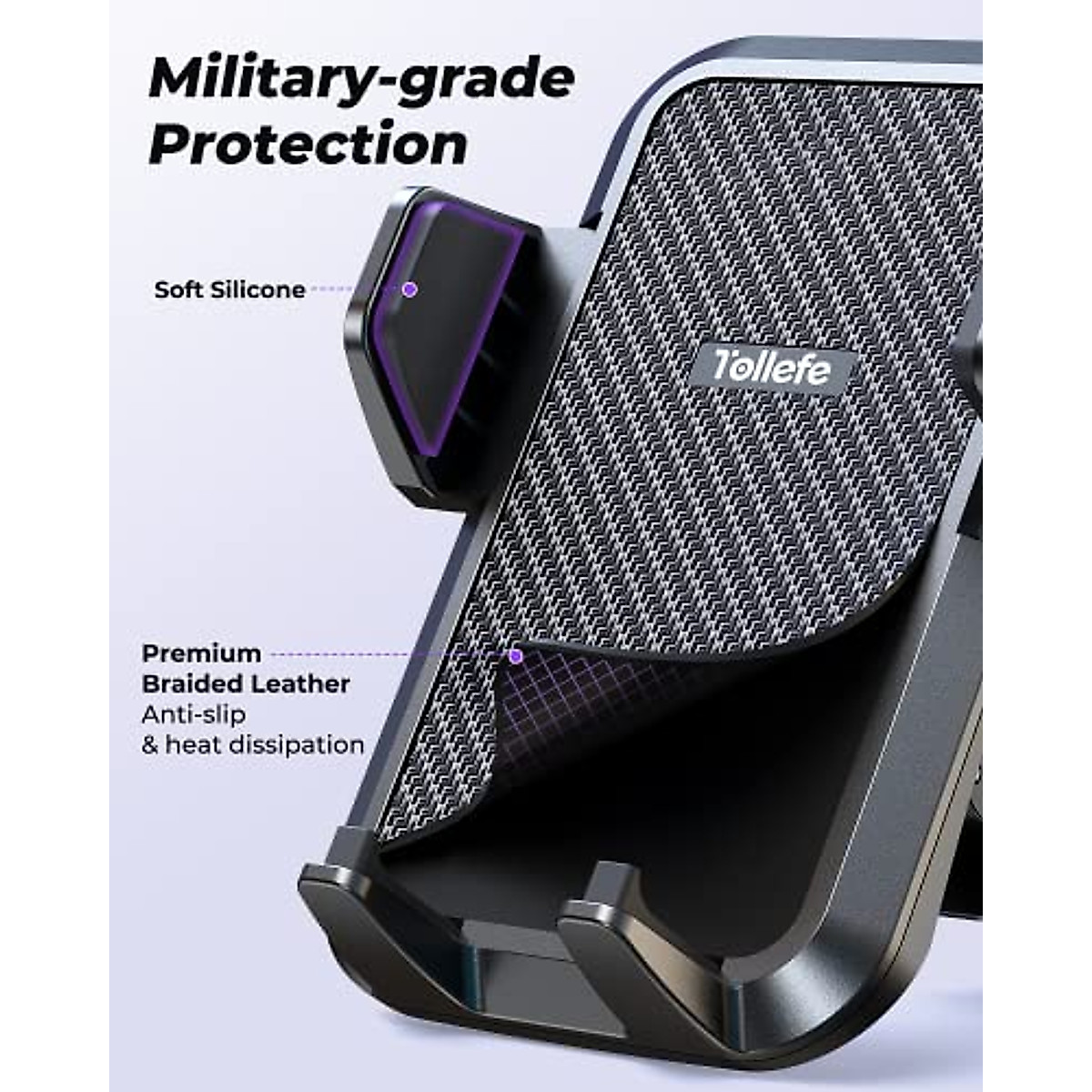 2023 Upgraded Car Phone Holder, [ Military-Grade Protection ] Air Vent Car Mount [Big Phone & Thick Cases Friendly] Hands Free Cell Phone Automobile Clamp Cradles, Fit for All iPhone Samsung Phones