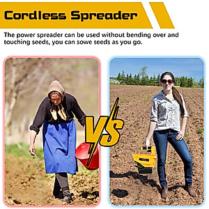 Power Spreader for Dewalt 20V & 60V Battery, Seed Spreader for Year-Round, Covers Up to 5,000 sq. ft.(Tool Only, No Battery)
