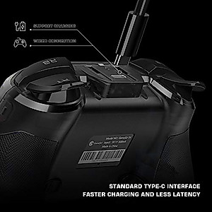 GameSir T4 Pro Wireless Game Controller for Windows 7 8 10 PC/iPhone/Android/Switch, Dual Shock USB Bluetooth Mobile Phone Gamepad Joystick for Apple Arcade MFi Games, Semi-Transparent LED Backlight