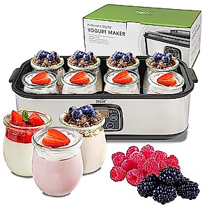 7Penn Yogurt Maker Machine - French and Greek Yogurt Maker with Temperature Control Including 8 Yogurt Jars with Lids