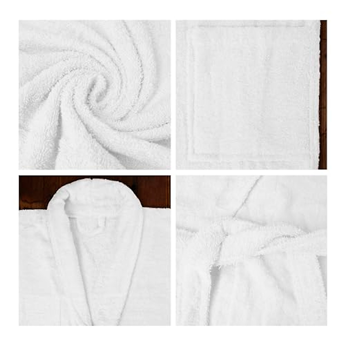 STF Linen Shawl collar Bathrobe Unisex Pack of One Pc, Cotton Robes, Terry Cloth Robes, Towel Bathrobe, Lightweight, Spa Robes