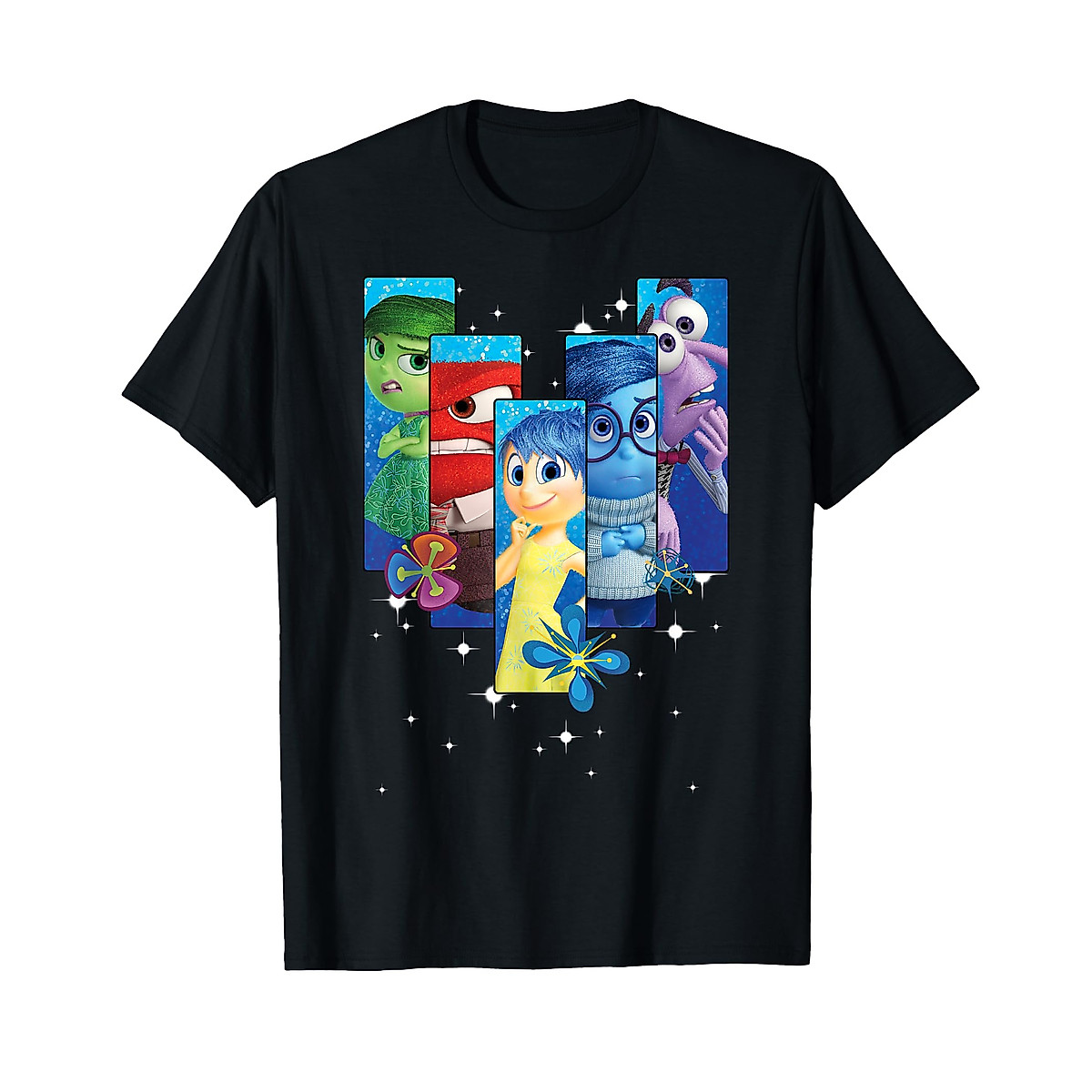 Disney Pixar Inside Out Group Shot Line Up Graphic T-Shirt T-Shirt