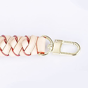 Genuine Vachetta Leather Braided Handle Compatible for Beaubourg Hobo Top Handle Neonoe Strap (Yellow Extended Version)