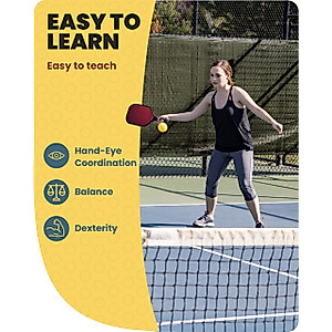 Boulder Pickleball Paddles - Carbon Fiber Paddle Set of 2 Racquets and 4 Balls - Complete Pickleball Set for Beginners and Experts