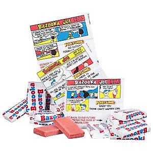 Bazooka Bubble Gum 225 Count Individually Wrapped Chewing Gum - Grape Flavor - Purple Candy Bulk Bubble Gum Tub - Fun Retro Old Fashioned Candy For Birthdays, Parties, And Celebrations