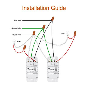 Smart Switch4 Pack, Double Smart Light Switch, Milfra in-Wall WiFi Smart Switch Compatible with Alexa and Google Home, No Hub Required, Neutral Wire Needed,2.4Ghz WiFi only. 4 Pack