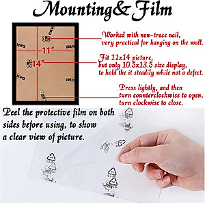 keibiubu Black 11x14 Picture Frame Set of 3, High Transparent Picture Frames for 11 x 14 Photo Poster Certificate Canvas Collage Wall Gallery Desktop Horizontal Vertical 11 By 14