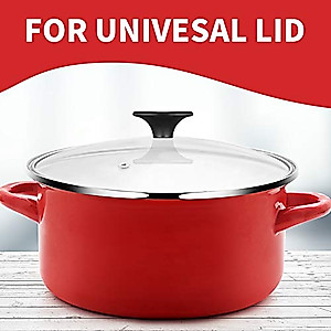 Hotop 4 Sets Pot Lid Handle Dutch Oven Knob Bakelite Replacement Knob Pot Lid Handle Compatible with Le Creuset, Aldi, Lodge and other Enameled Dutch Oven, Black