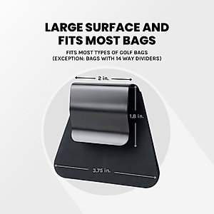 Stripebird - Golf Steel Hub for Magnetic Accessories (Stealth Black) - Golf Bag Attachment for Magnetic Products - Easily Access Magnetic Golf Accessories from Your Golf Bag (Black)