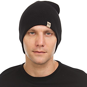 Minus33 Expedition Knit Beanie - 100% Merino Wool - Heavyweight Winter Hat - Black