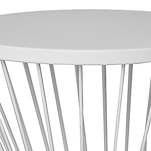 Christopher Knight Home Lassen Outdoor 16" Iron Side Table, Matte White