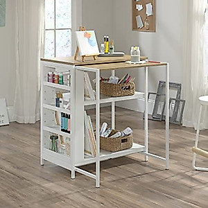 Sauder Miscellaneous Storage Kitchen Island, L: 31.50" x W: 32.88" x H: 36.00", White Finish