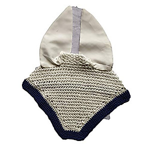 Avani Creations Horse Ear Net Crochet Fly Veil Equestrian Fly Bonnet/Veil/mask Standard Size