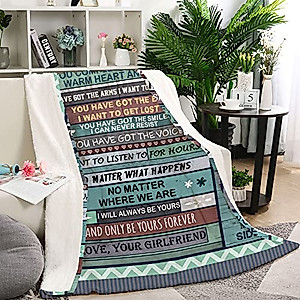 Ivivis Gifts for Boyfriend to My Boyfriend Blanket from Girlfriend, Boyfriend Gifts for Christmas, Romantic Anniversary Valentines Birthday Gifts for Boyfriend Him, Fleece Throw Blankets 60"x50"