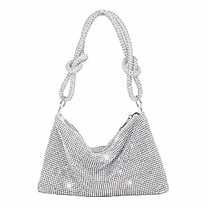 VODIU Rhinestone Purse Crystal Evening Clutch Bag For Women Glitter Handbag Shiny Shoulder Bags Tote