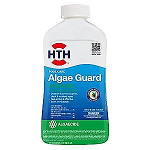 HTH Pool Care Algae Guard Advanced, Swimming Pool Chemical Kills & Prevents All Algae, Fast-Acting, 32 fl oz