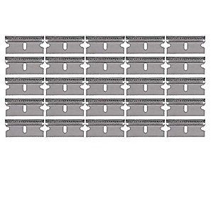 Replacement Razor Blade Scraper Blades (25 Blades) - #9 .009" 1.5"w- Compatible with Werxrite RetraGuard Scrapers & Other Tools