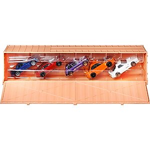 Hot Wheels Ronin Run Container Set, 5 1:64 Scale Premium Cars in Collectible Container, Metal/Metal Body & RealRiders Tires, for Collectors