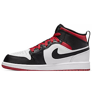 Jordan Little Kid's 1 Mid White/Gym Red-Black (DQ8424 106) - 1.5
