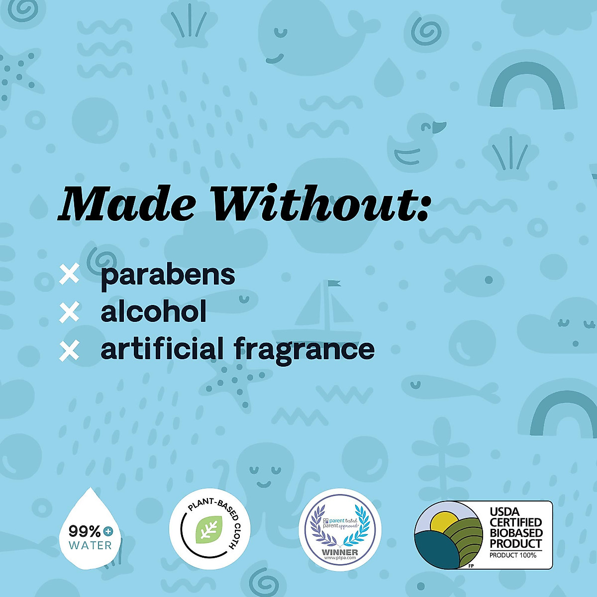 Hello Bello Baby Wipes I Plant Based Wipes for Sensitive Skin Made with 99% Water and Aloe for Babies and Kids I Unscented I 360 Count (6 Packs of 6)