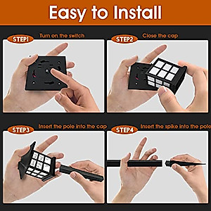 Otdair 12 Pack Solar Pathway Lights Outdoor, Decorative Solar Garden Lights, Waterproof Solar Lights for Garden, Patio, Yard, Landscape, Pathway, Driveway, Lawn (Warm Light)