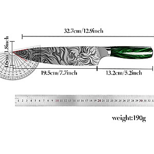 CHEN-KE 8-inch Chef's Knife - Home and Restaurant Cooking Knife - Japanese Steel - Super Sharp Stainless Steel - Peeling Knife - Kitchen Essential for Cutting Meat - Professional Sashimi Knife
