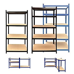 Storage Shelves 5 Tier Metal Garage Shelving Units, Heavy Duty Racking Shelves for Storage, Kitchen Shelving Units for Storage, Garage Shelving for Shed, Workshop, Office, Warehouse, 875KG Capacity