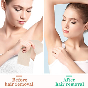 Maitys Hair Removal Kit: 250 Pieces Muslin Waxing Strips and Sticks for Body and Facial Hair Women Men