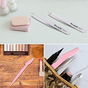 Slant Tweezer,Stainless Steel Eyebrow Tweezer,Best Precision for Facial Hair,Ingrown Hair,Splinter and All Hair Removal