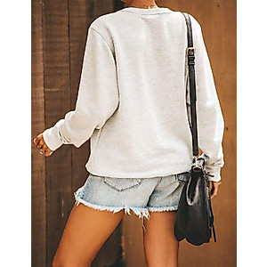 Blooming Jelly Womens Mama Bear Sweatshirt Crewneck Loose Fit Cute Long Sleeve Tops Graphic Fall Outfits Ladies Winter Clothes (Medium, Grey1)